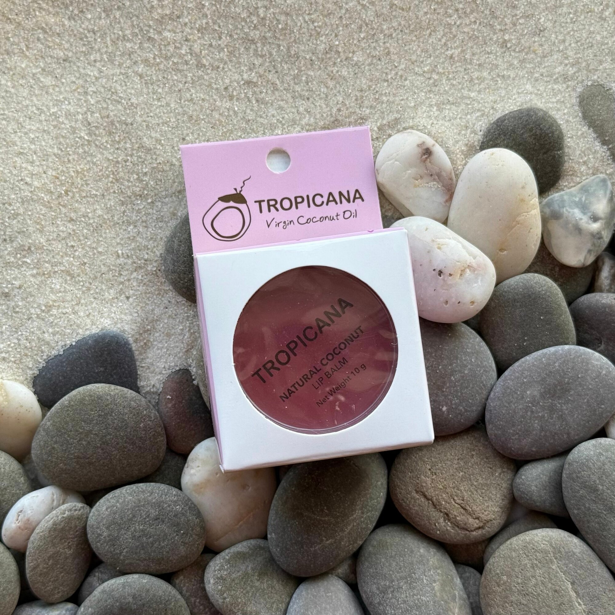 Натуральный бальзам для губ кокосовый с ароматом шелковицы Tropicana Lip Balm Mulberry Cheerful, 10 гр, Таиланд