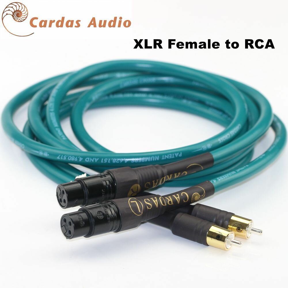 CARDAS Балансный кабель RCA - XLR Аудиокабель HiFi с медно-серебряной оплеткой Золотое сечение