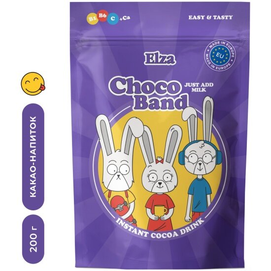 Какао-напиток Elza "Choco Band" с витаминами быстрорастворимый 200 г