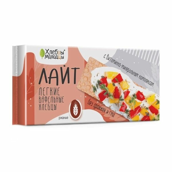 Хлебцы Лайт Хлебцы Молодцы ржаные 70г 4шт