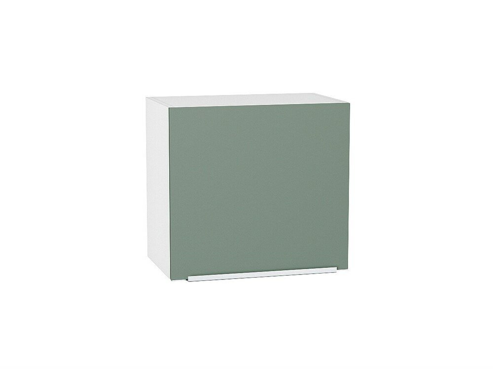 VVT Шкаф верхний горизонтальный Фьюжн Белый, Silky Mint, 460, 500 В*Ш*Г 458*500*318, фасад МДФ Silky Mint, корпус Белый Silky Mint