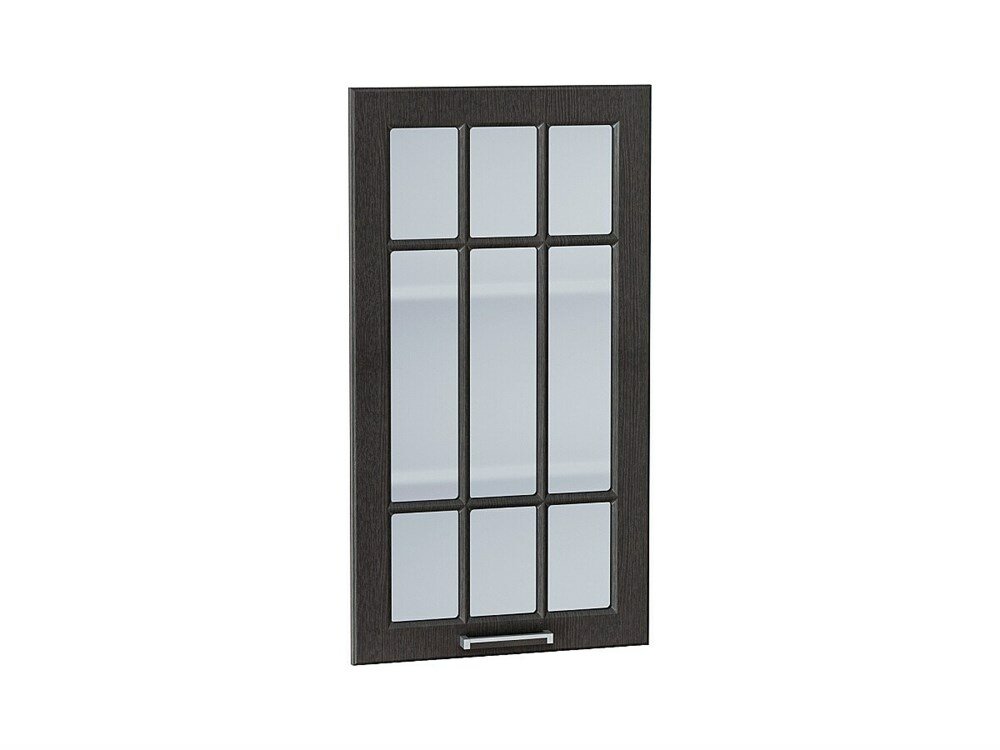 VVT Фасад Комплект фасадов Прага со стеклом для каркаса Ф-35Н В509 Венге премиум, МДФ Венге премиум, 916*496*16