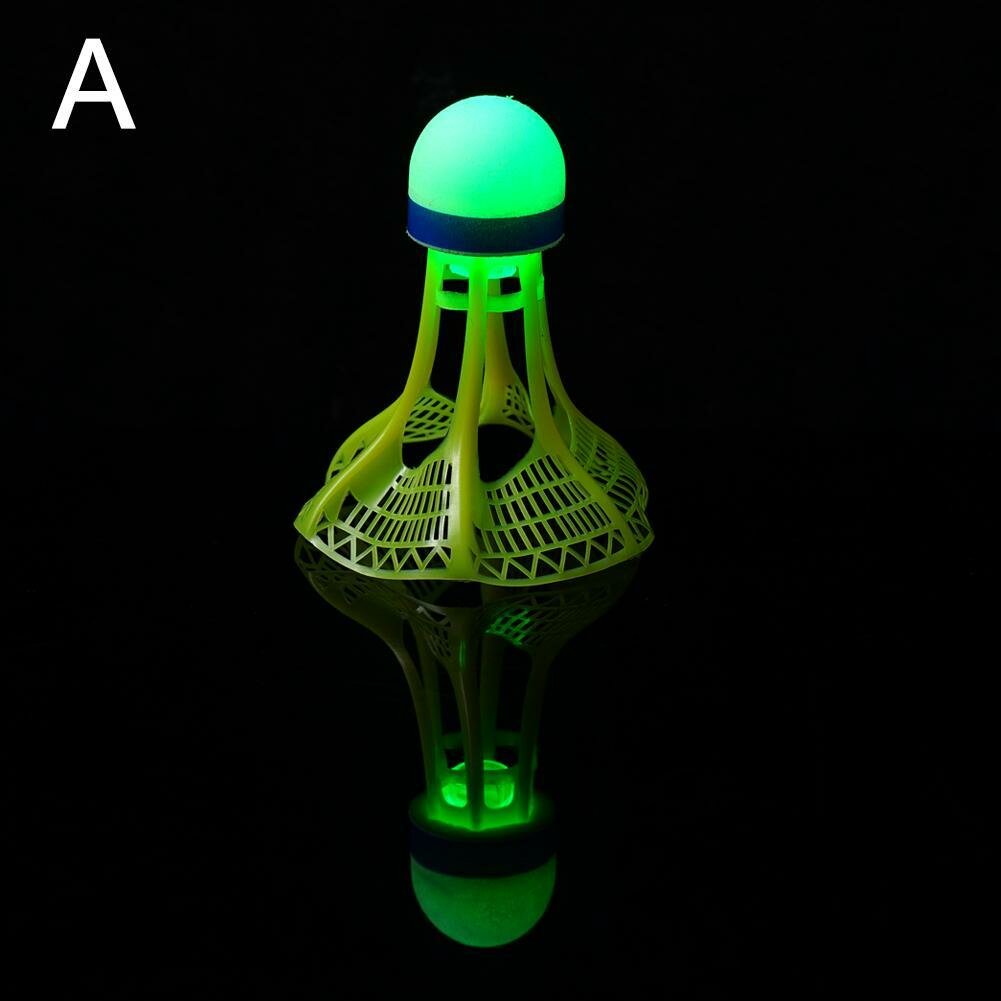 Воланчики для бадминтона перьевые, светящиеся 6 шт