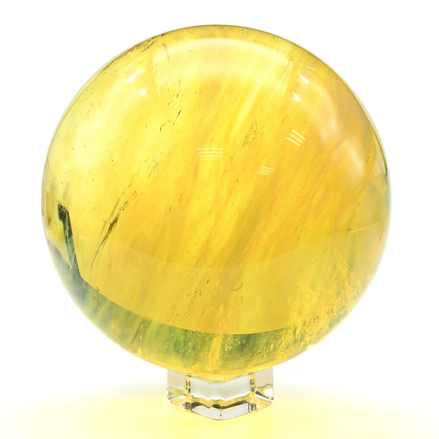 Шар из халцедона желтого, диаметр 140мм .