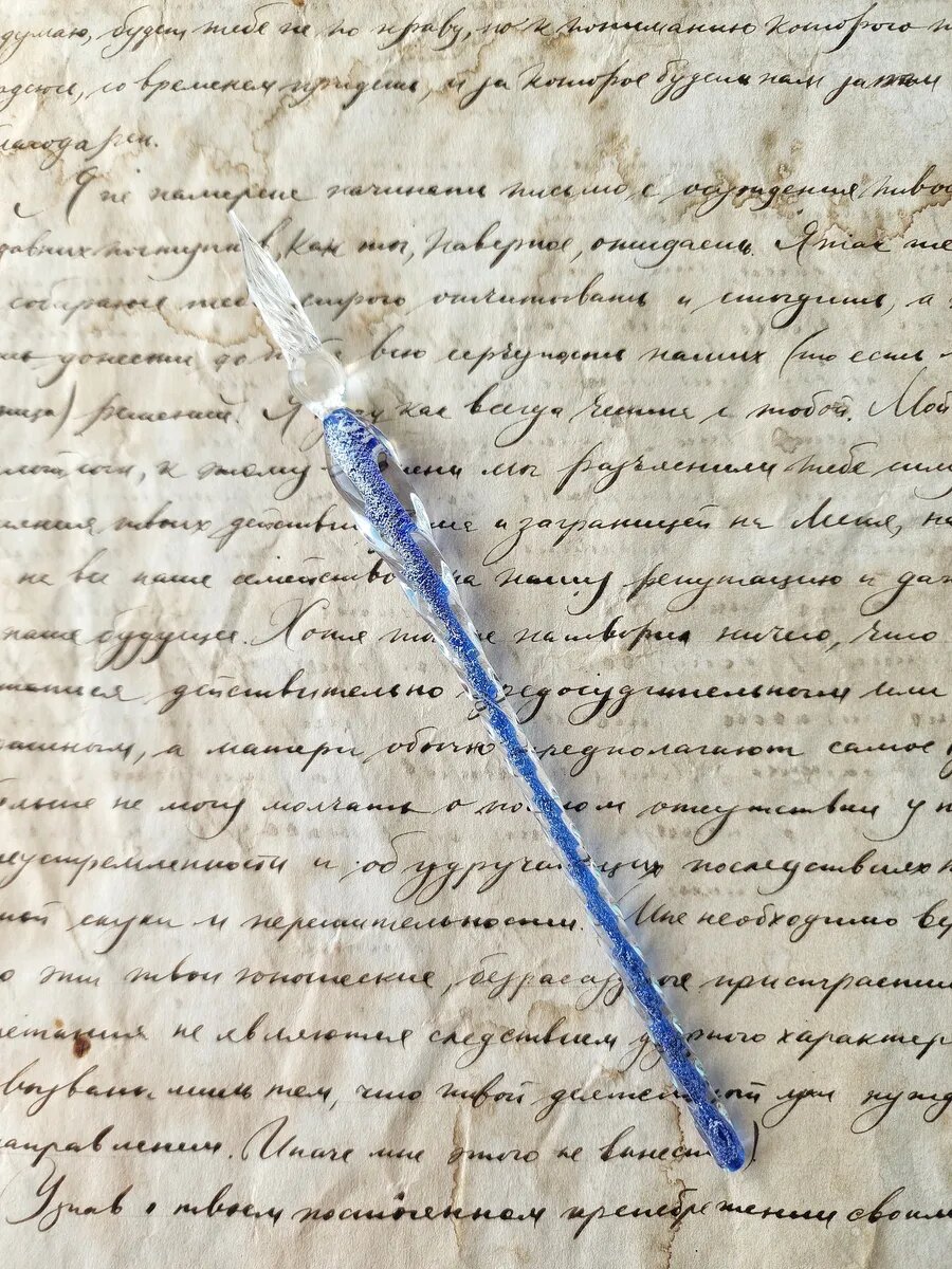Стеклянное перо-ручка Glass Pen для каллиграфии, леттеринга, письма и рисования