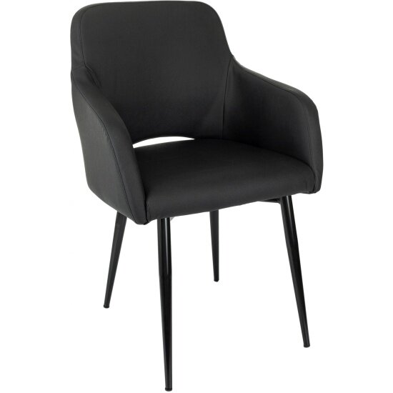 Кресло Бюрократ CH-380F черный эко. кожа на ножках металл