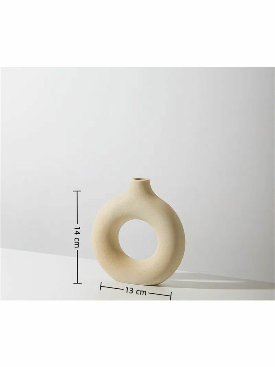 Ваза круглая для цветов и сухоцветов декор,14, коричневый