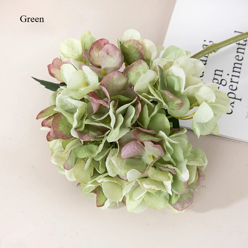 Искусственная гортензия шелковая 14 дюймов Green