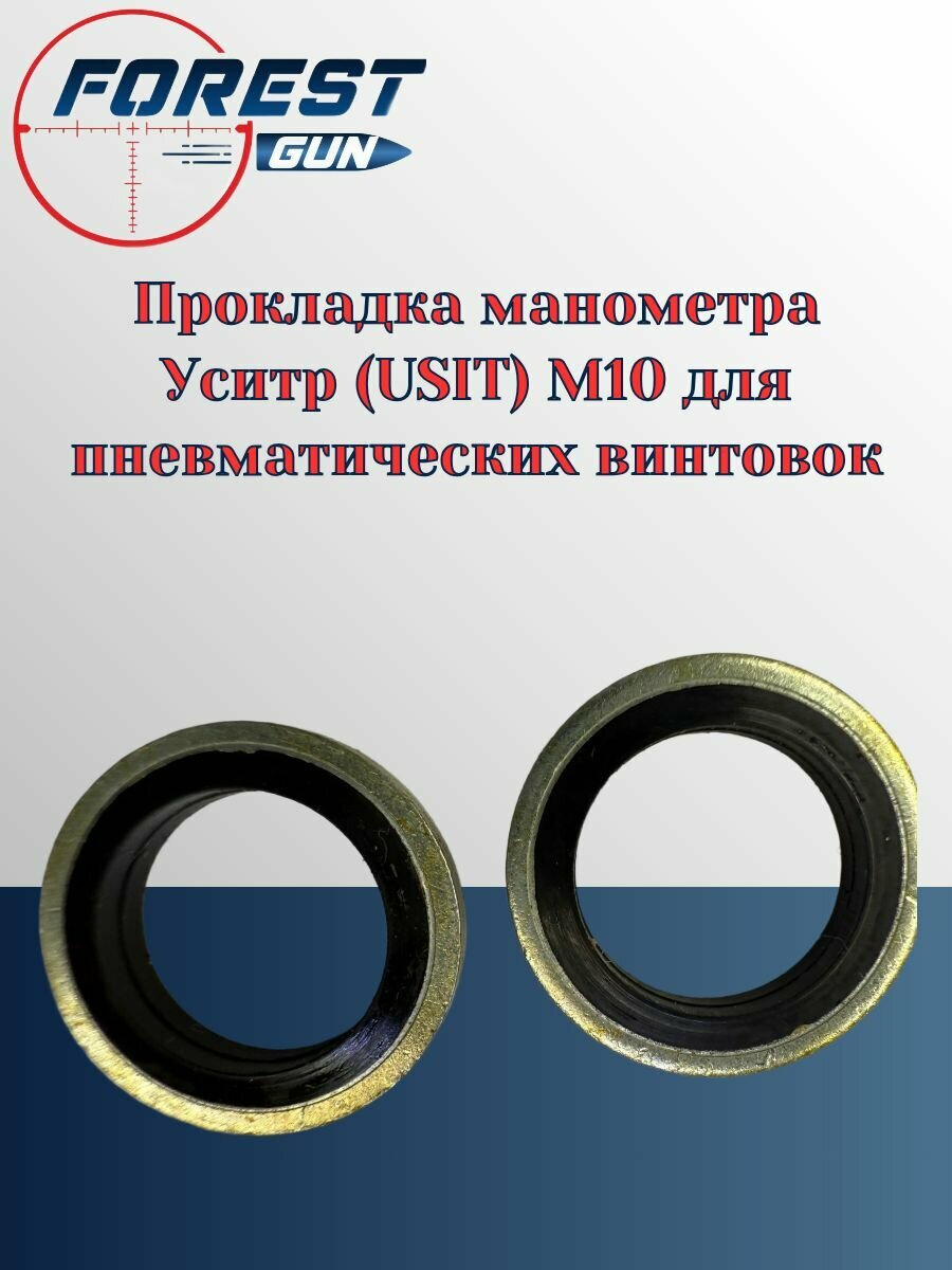 Прокладка манометра Уситр (USIT) М10 для пневматических винтовок, 2шт