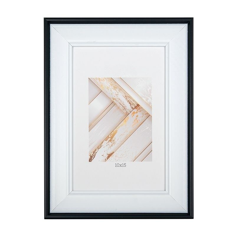 Фоторамка, рамка для фотографии, постера, вышивки, мозаики 10х15 (a6), passpartout-2, черная GF 6586