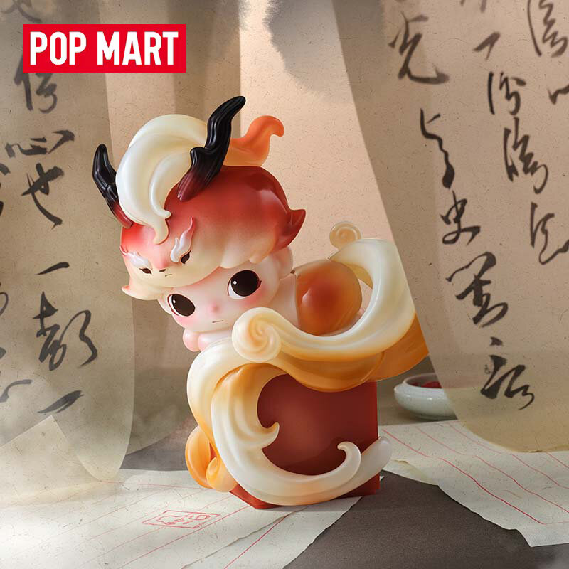 Коллекционная фигурка pop mart DIMOO Stories in the Cup Series Figures-Auspicious Animal Seal, слепая коробка