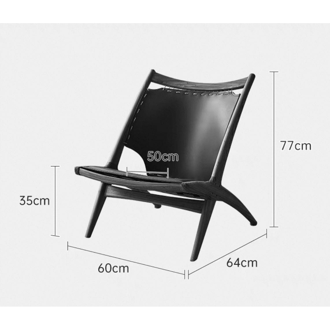 Интерьерное кресло-шезлонг на деревянной основе Boltiere (черное основание + черный)