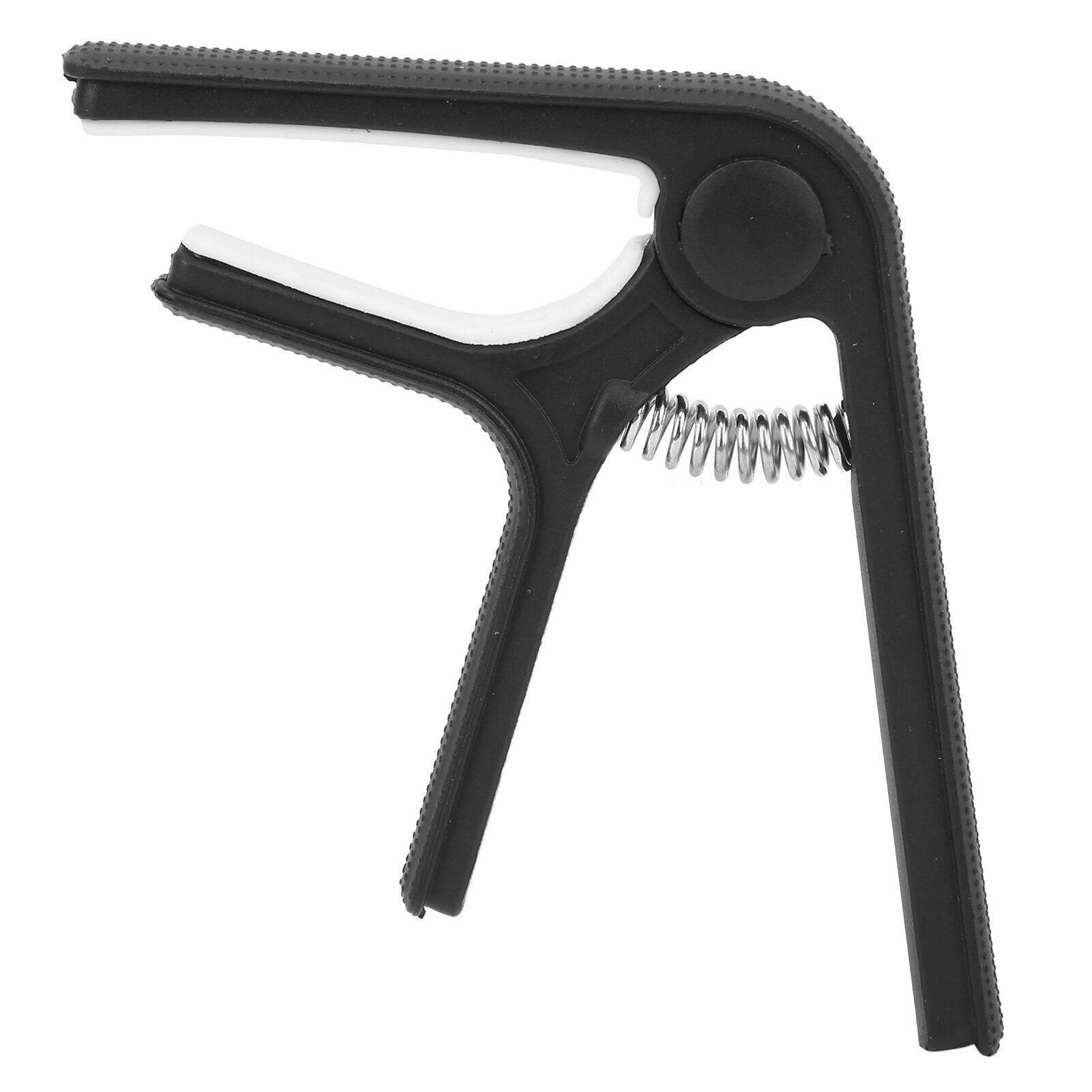 Портативный пружинный каподастр для гитары, аксессуар для игры и настройки струнных инструментов (черный)