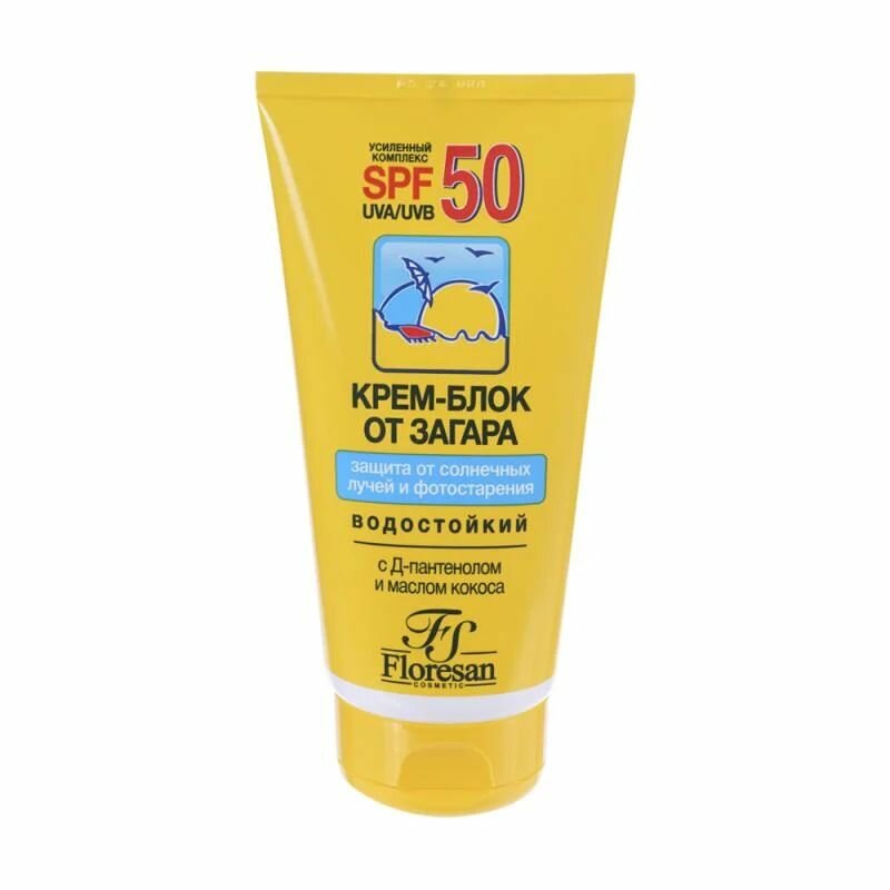 Крем-блок от загара, Floresan, SPF 50, 120 мл. от агрессивного воздействия УФ-лучей