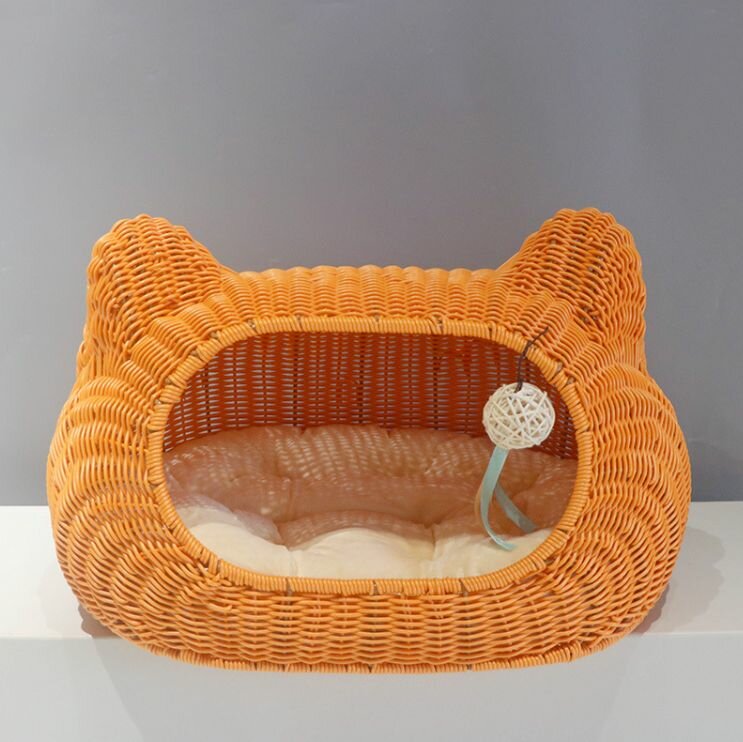 Лежаки, подстилки, домики и вольеры для домашних кошек и собак из полиэтиленового ротанга ручной работы Лежаки , 32x33x54 CM