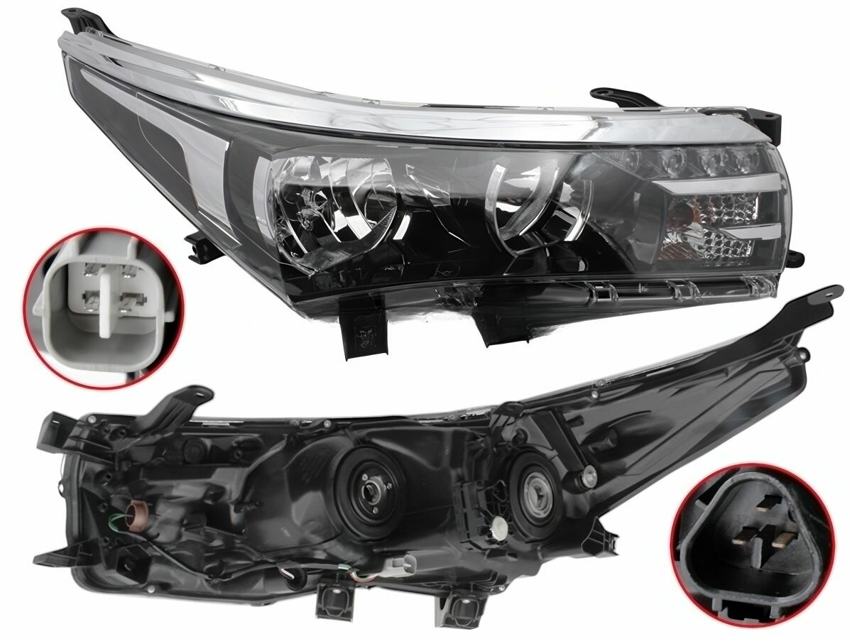 Фара правая, с ДХО для Тойота Королла арт ST21211Y1RLDEM2 SAT