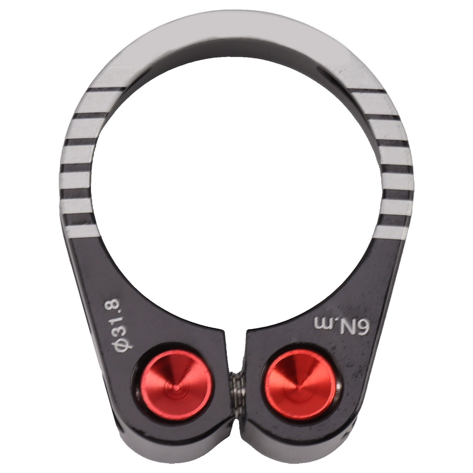 Зажим для подседельного штыря велосипеда, регулируемый, из алюминиевого сплава, быстросъемный, сменный, черный, 31,8 мм / 1,25 дюйма.