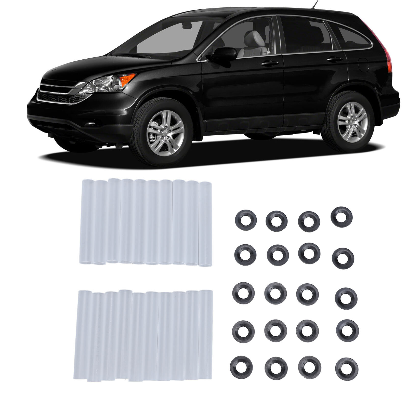 20 комплектов бесшумных роликовых втулок для гаражных ворот с внутренним диаметром 11 мм и длиной 80 мм, гаек для вала ролика, прокладок подшипников для гаражных ворот автомобилей и автофургонов