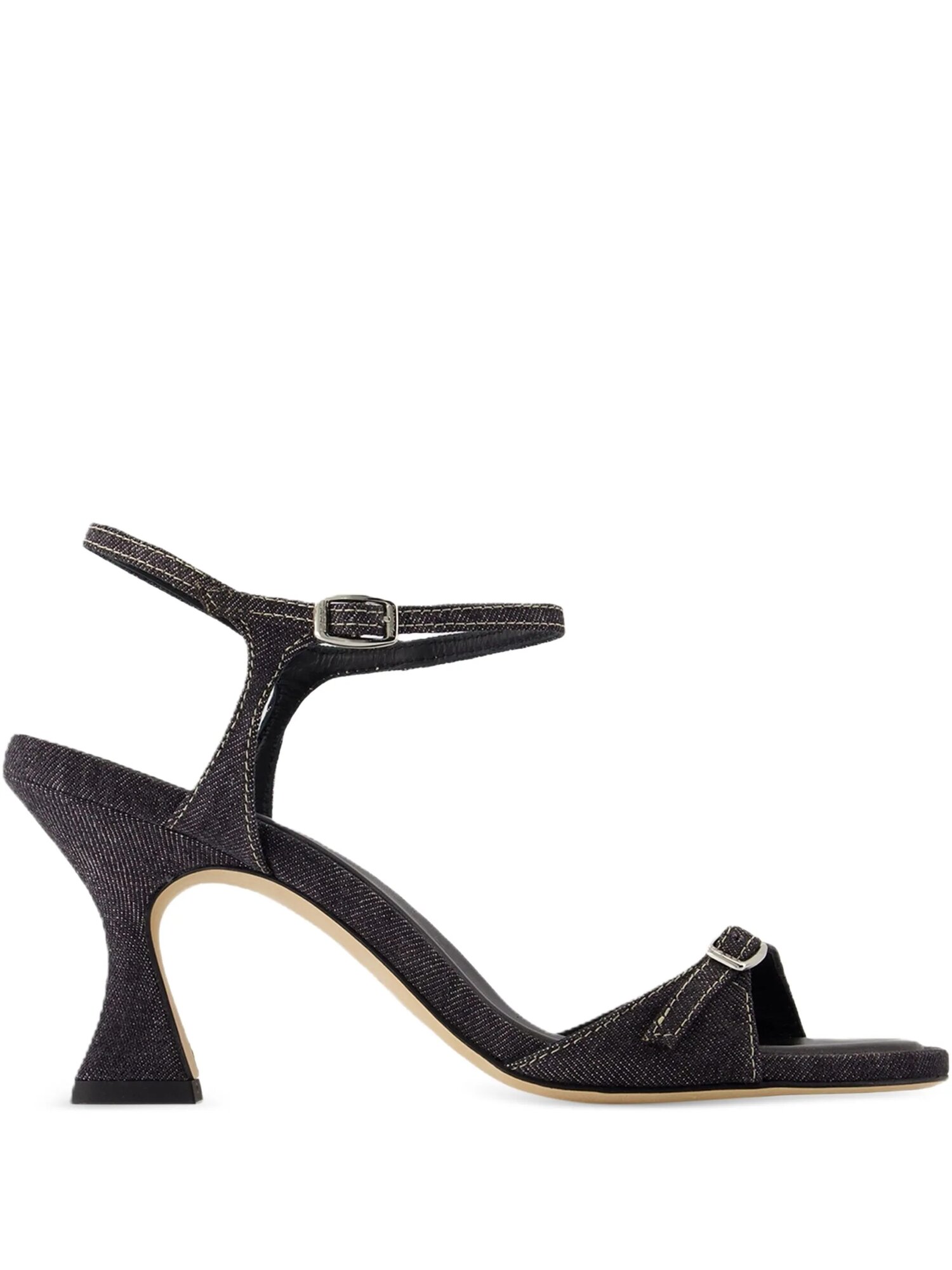 Босоножки Джинсовые босоножки с ремешком на пятке