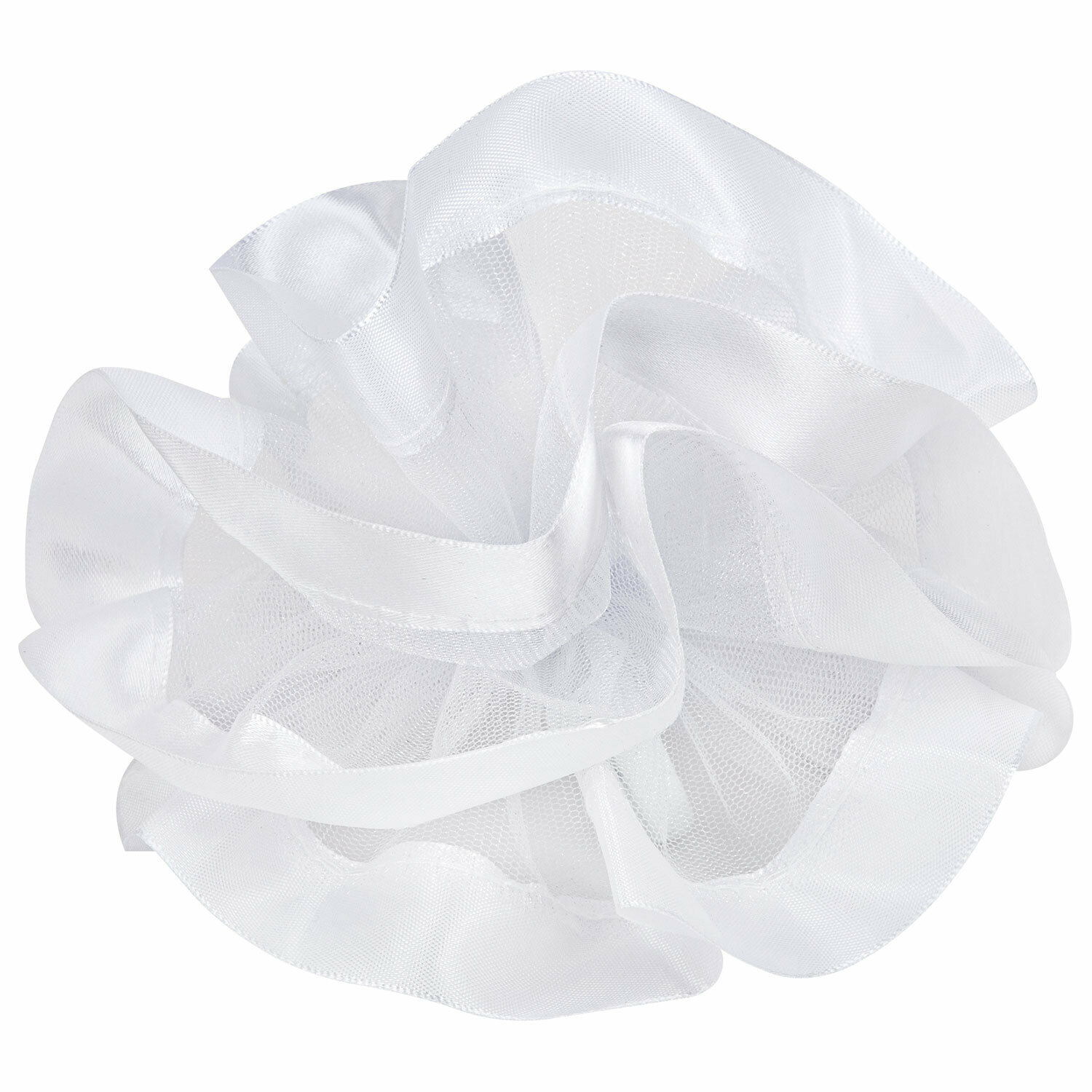 Упаковка 12 шт. Бант для волос набор 2 шт, диаметр 17 см, на резинке, белый, MONTE VITA (монте вита), 457115