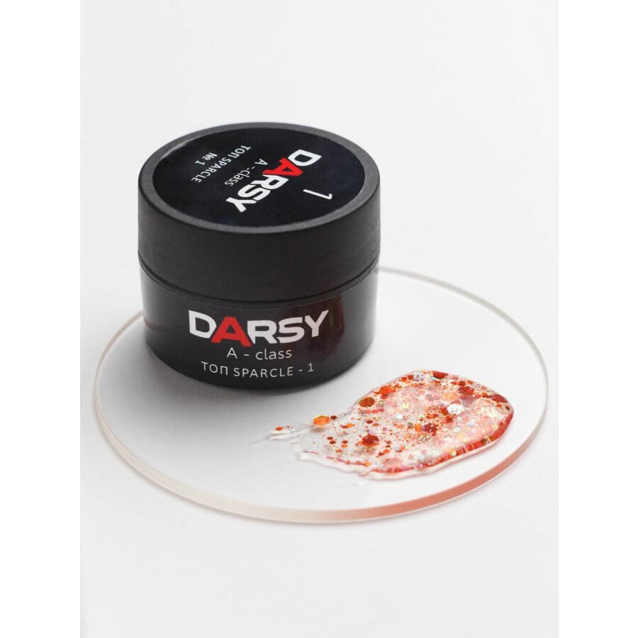 DARSY, Топ sparcle №1 с липким слоем, 15 мл