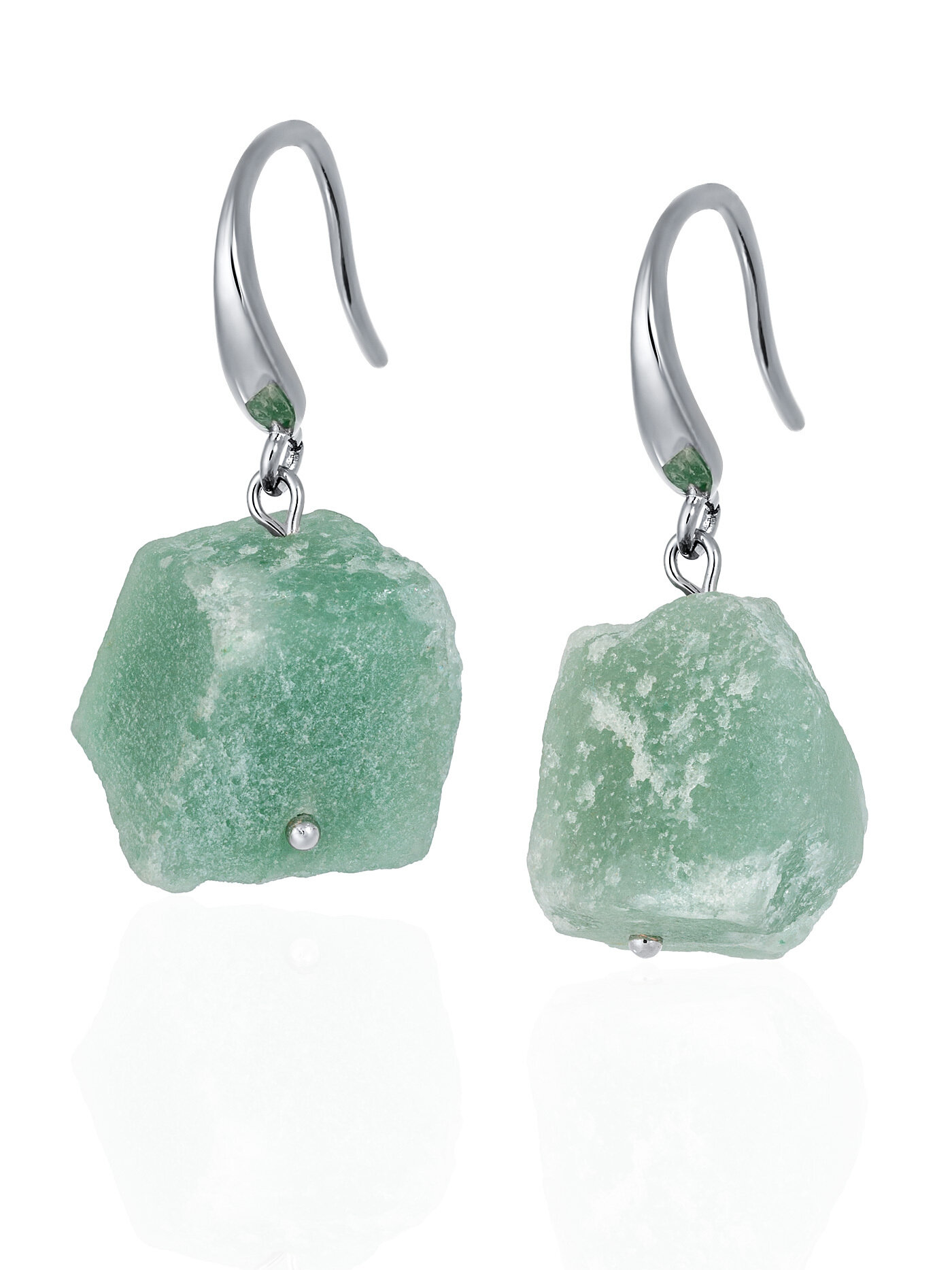 Серьги с подвесками L'attrice, нефрит