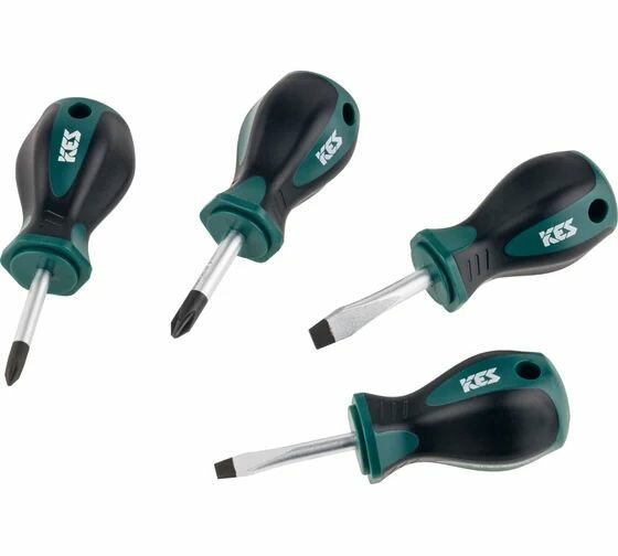 Набор отверток КЭС Эрго 4 шт. укороченные 31100001