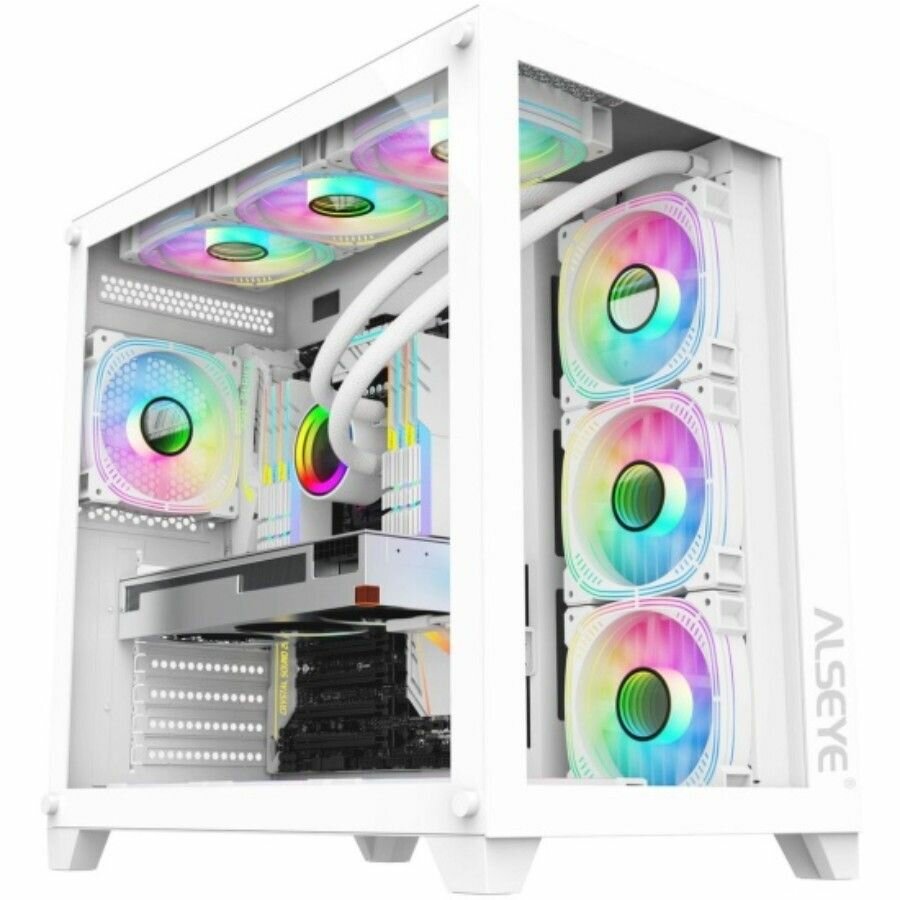 Компьютерный корпус ALSEYE Knight-W (AS.07.0135) белый - Midi Tower, ATX, Mini-ITX, Micro-ATX, USB 3.2 Gen 1 Type-A