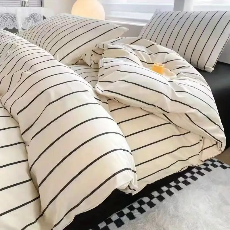 Комплект постельного белья Ins корейского пасторального стиля фиолетовый 4 шт.