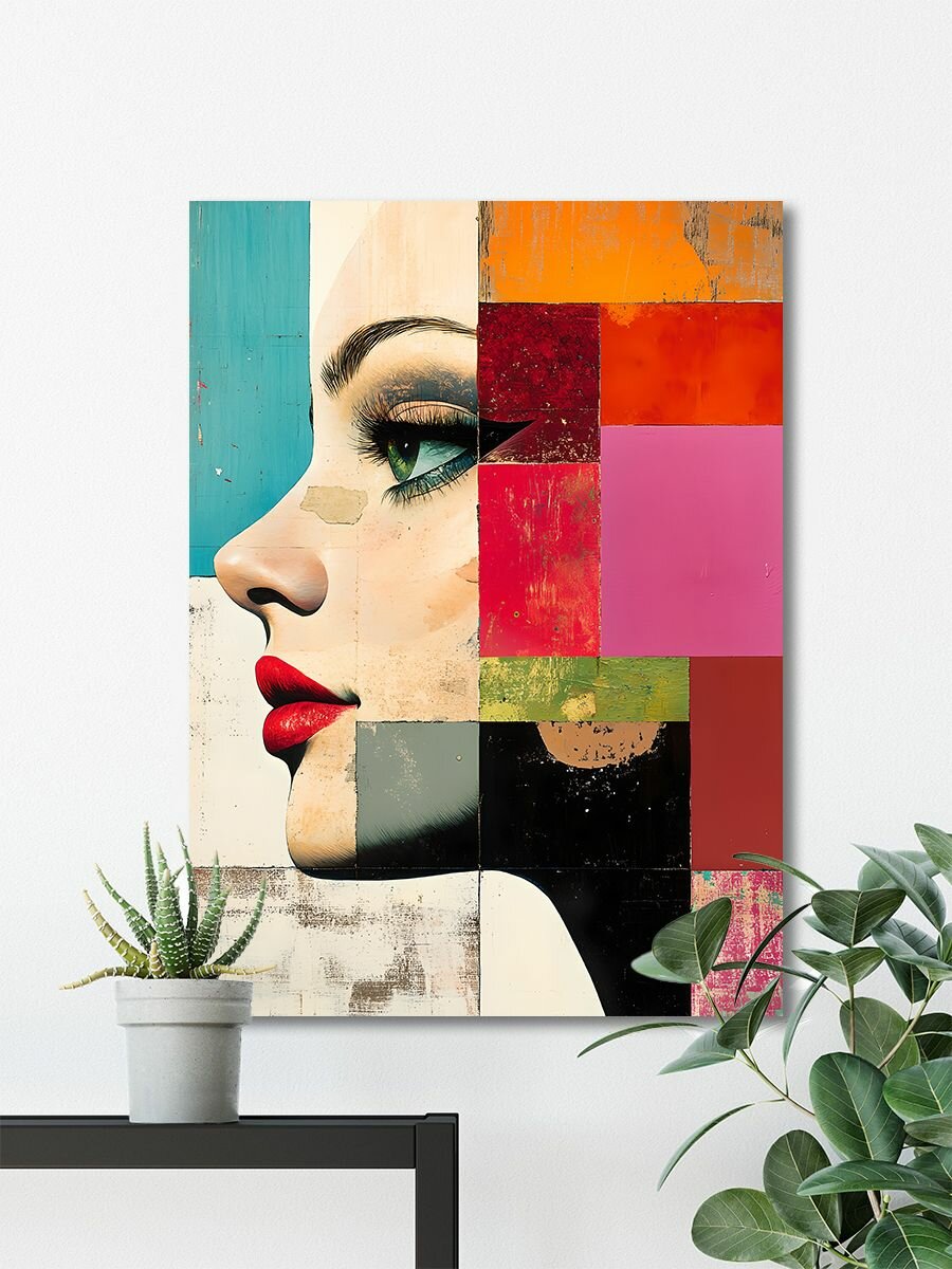Абстракция / портрет, картина интерьер, картина 30х40 см.