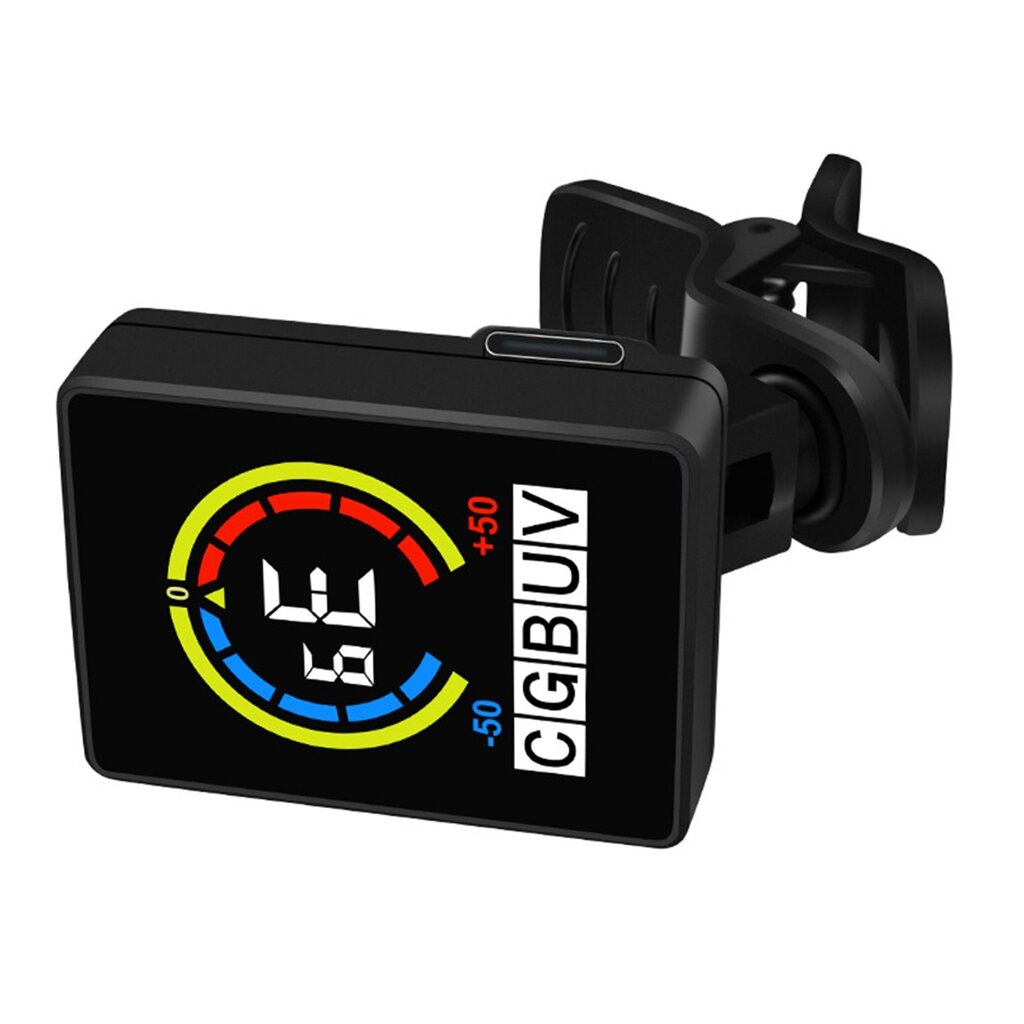 Зажим для Гитарного Тюнера, Цифровой Электрический Тюнер с ЖК-Дисплеем, Гитарный Капо-Метроном, Поворотный Тюнер Для Музыкальных инструментов