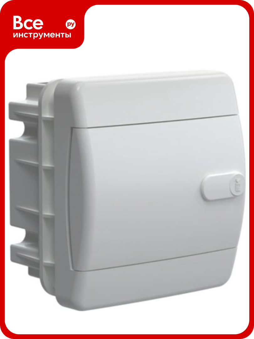 Корпус IEK UNION Compact ЩРВ‑П‑4 IP41 с белой ABS‑пластик дверью, встраиваемый, степень защиты