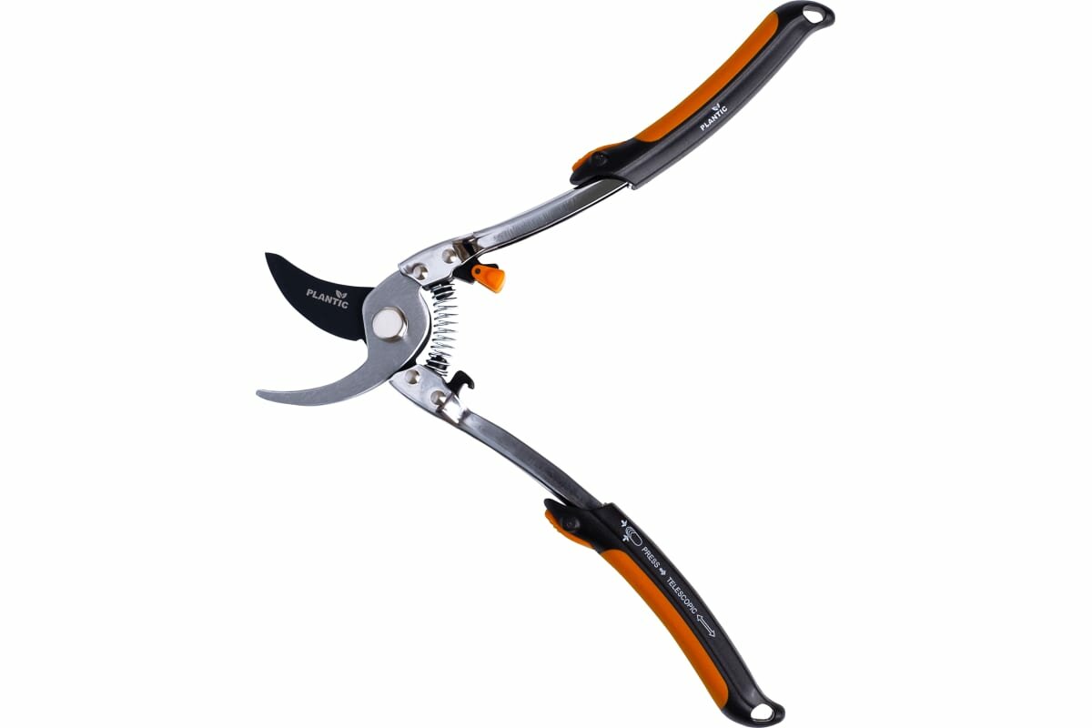 Секатор Plantic Pro86, сталь, 22 см, телескопические ручки, антифрикционное лезвие