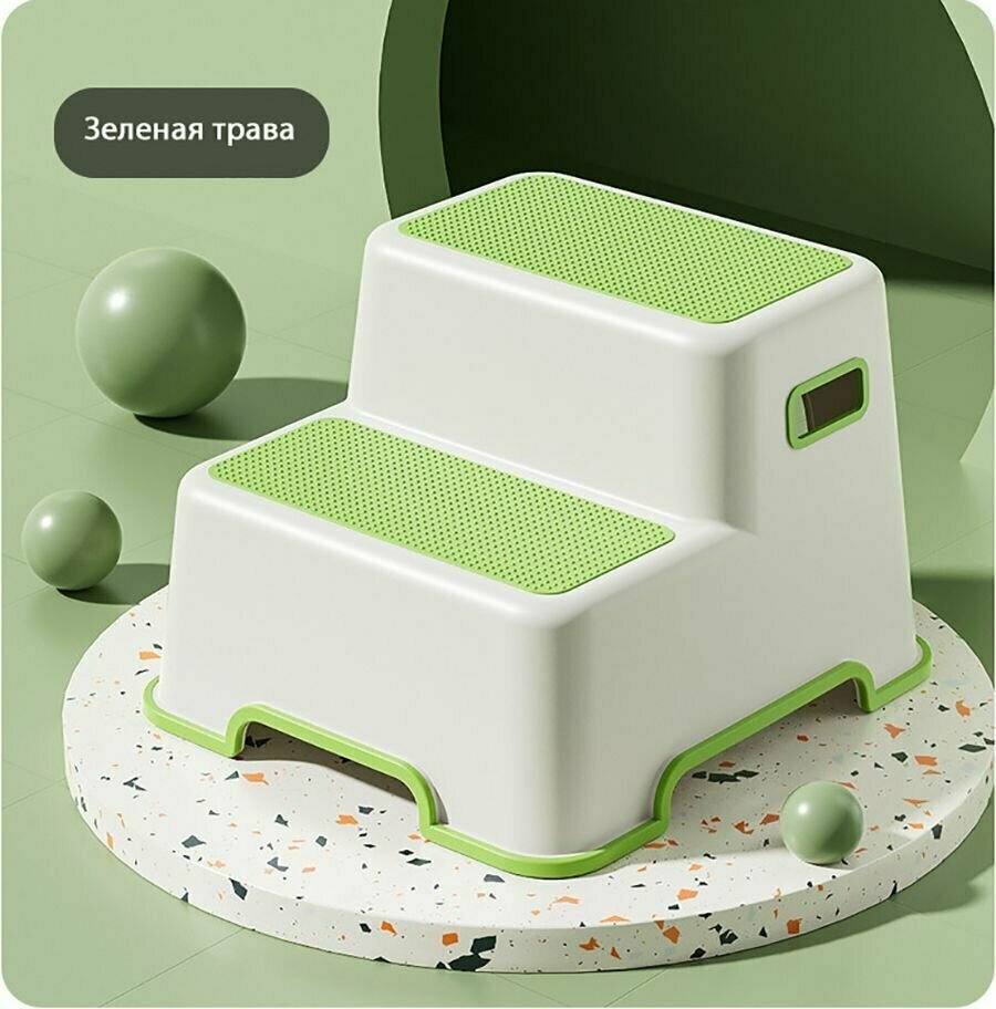 Детская подставка-ступенька Maksi-junior для раковины и туалета зеленые