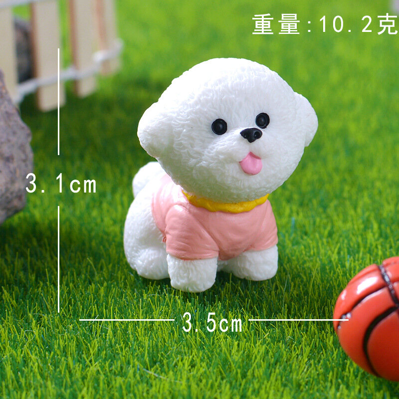 Кросс-бордерный мультяшный милый реалистичный красочный миниатюрный садовый орнамент для собак Самойед Померанский Доберман DIY аксессуары