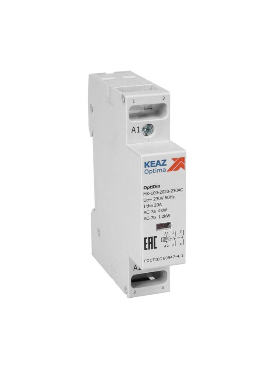 Контактор модульный OptiDin MK-100-2020-230AC КЭАЗ 321123