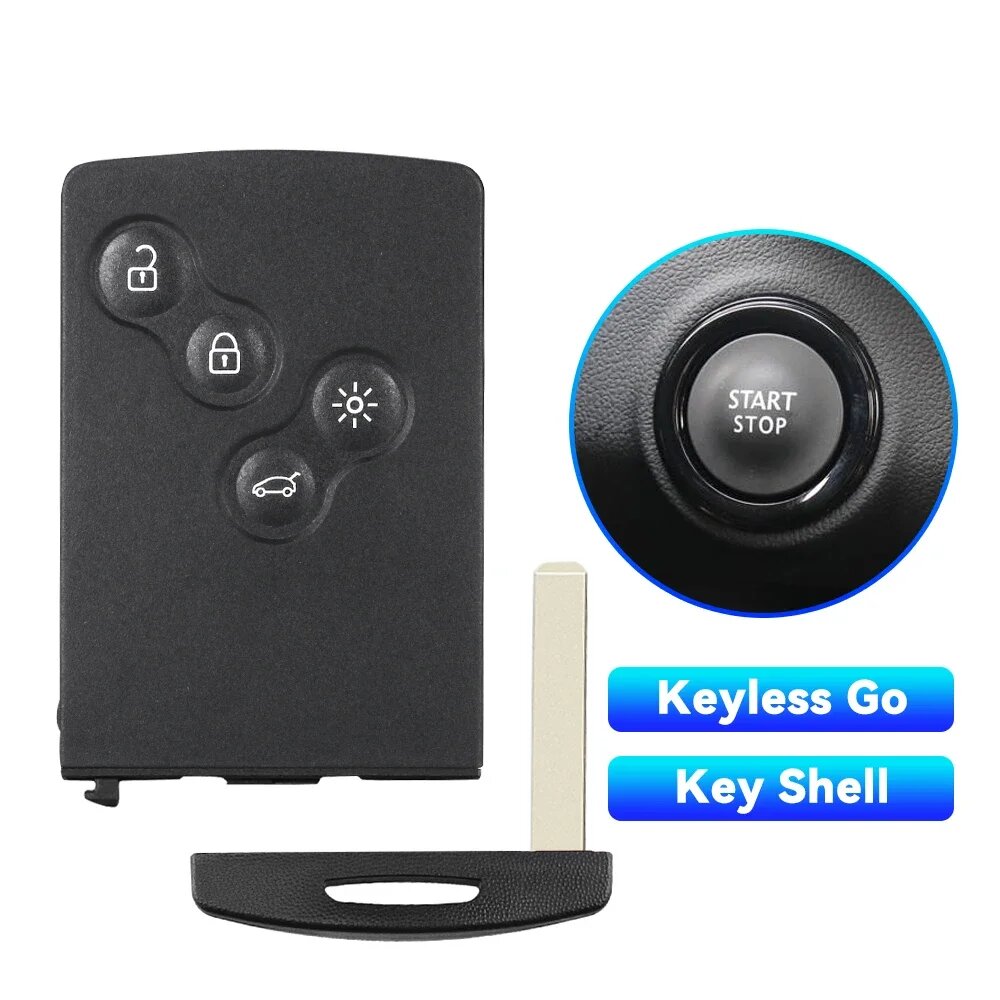 Смарт-карта KEYYOU, оболочка для ключа с дистанционным управлением, оболочка для Renault Clio Logan Megane 2 3 Scenic Laguna Espace Vel-Satis