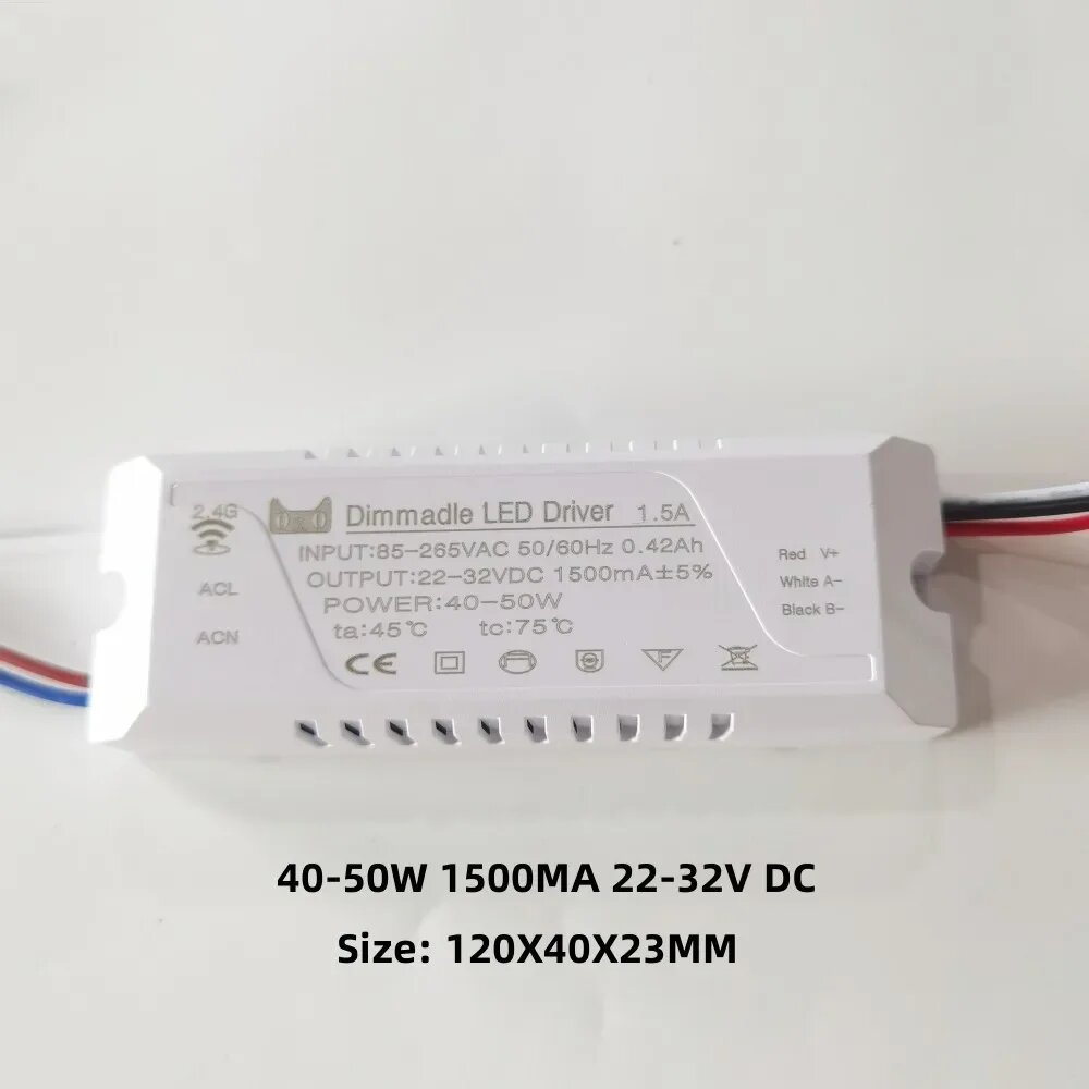 SZRZGT Димmable светодиодный драйвер 25-60Вт 40-50W 1500MA