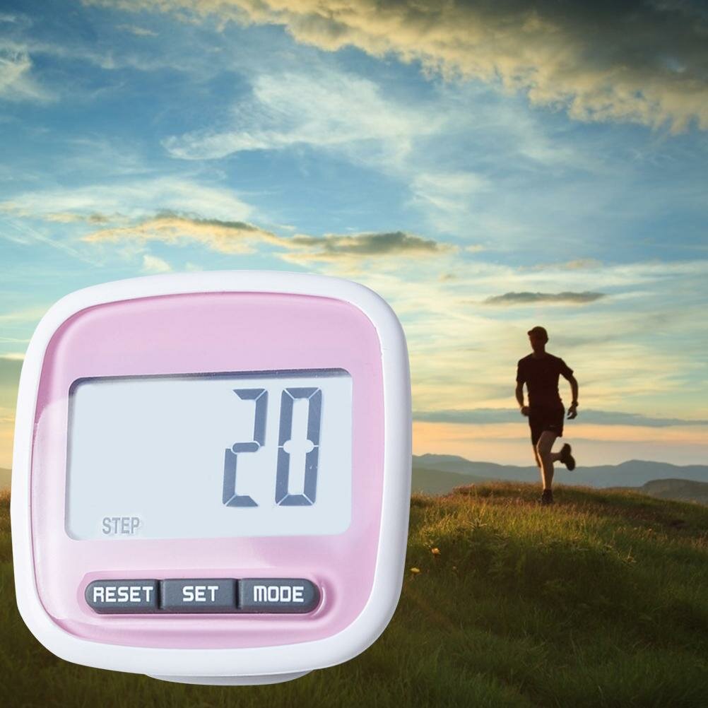 Простой шагомер с ЖК-дисплеем 3D-счетчик шагов для ходьбы, шагомер для бега, счетчик шагов с зажимом