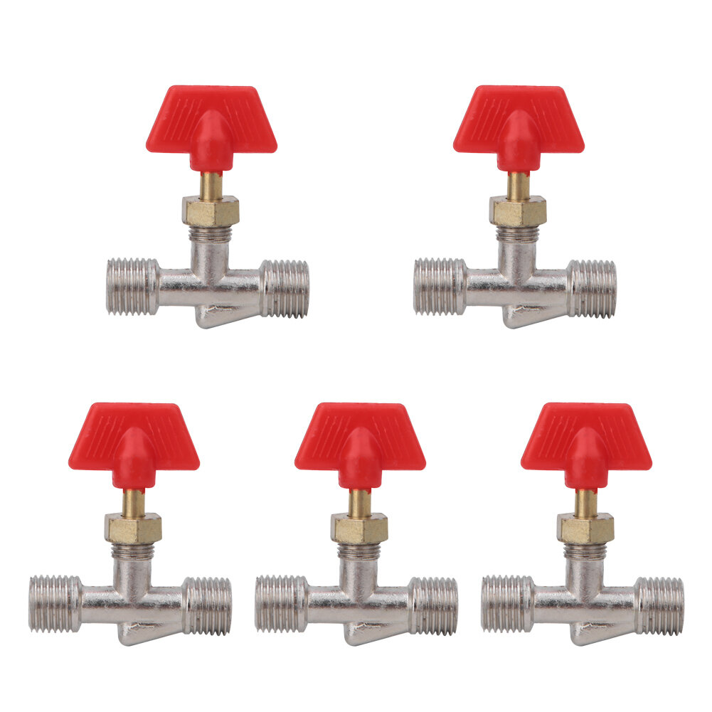 5 Pcs Needle Valve 1/4in Float Ball Structure Spare Parts for Air Compressor