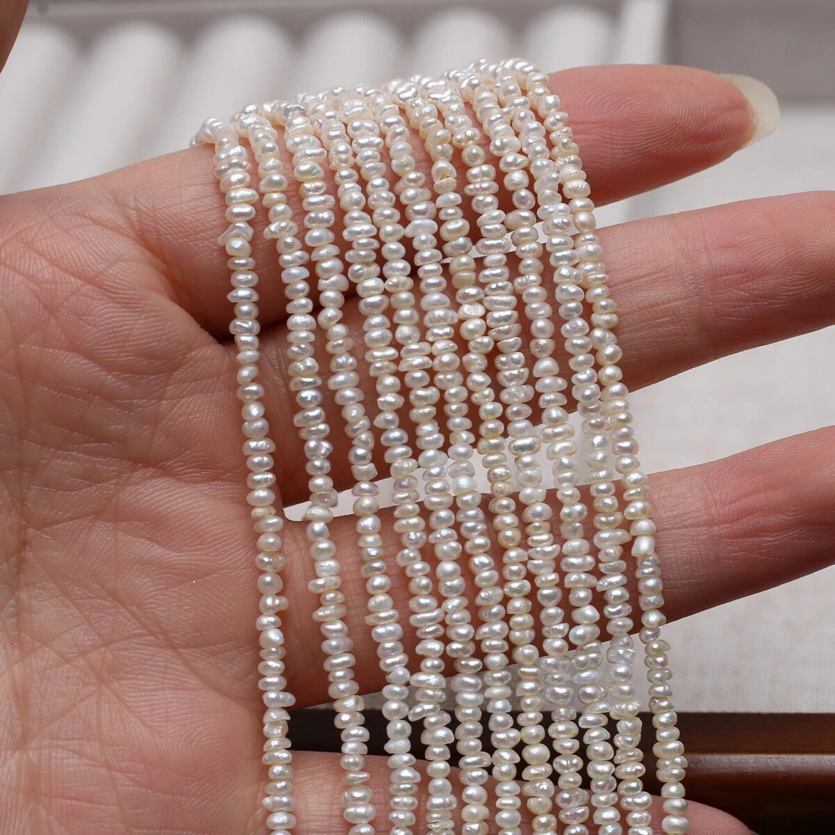 Плоские бусины из натурального пресноводного жемчуга толщиной 2-3 мм, белые полуфабрикаты для изготовления ювелирных изделий, аксессуары для ожерелья, браслета «сделай сам»