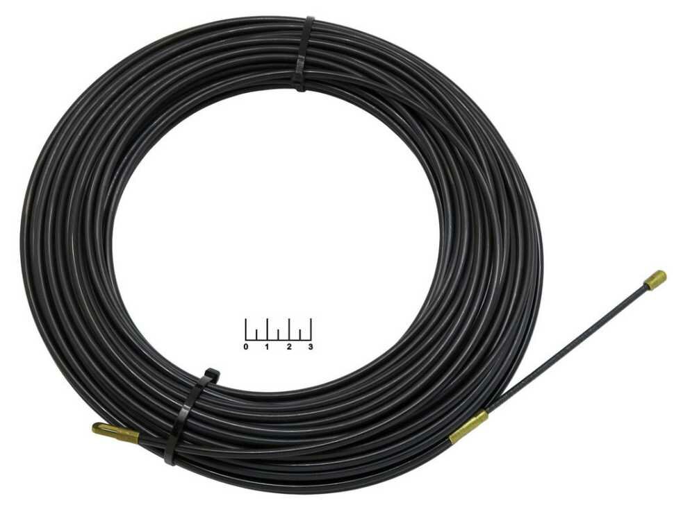 Струна для протяжки кабеля 4мм 30м TDM черная (0590-0026)