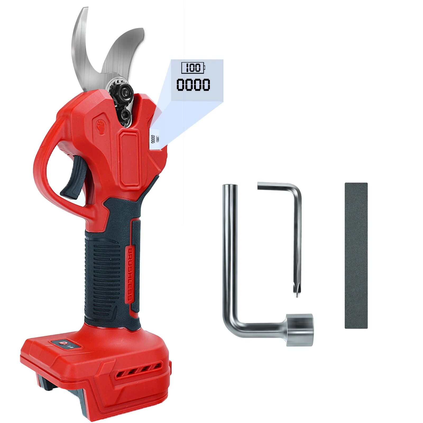 30 мм бесщеточные электрические секаторы 600 Вт для Milwaukee, аккумулятор 18 В, беспроводной секатор, секатор для садовых деревьев (без батареи), Battery not included