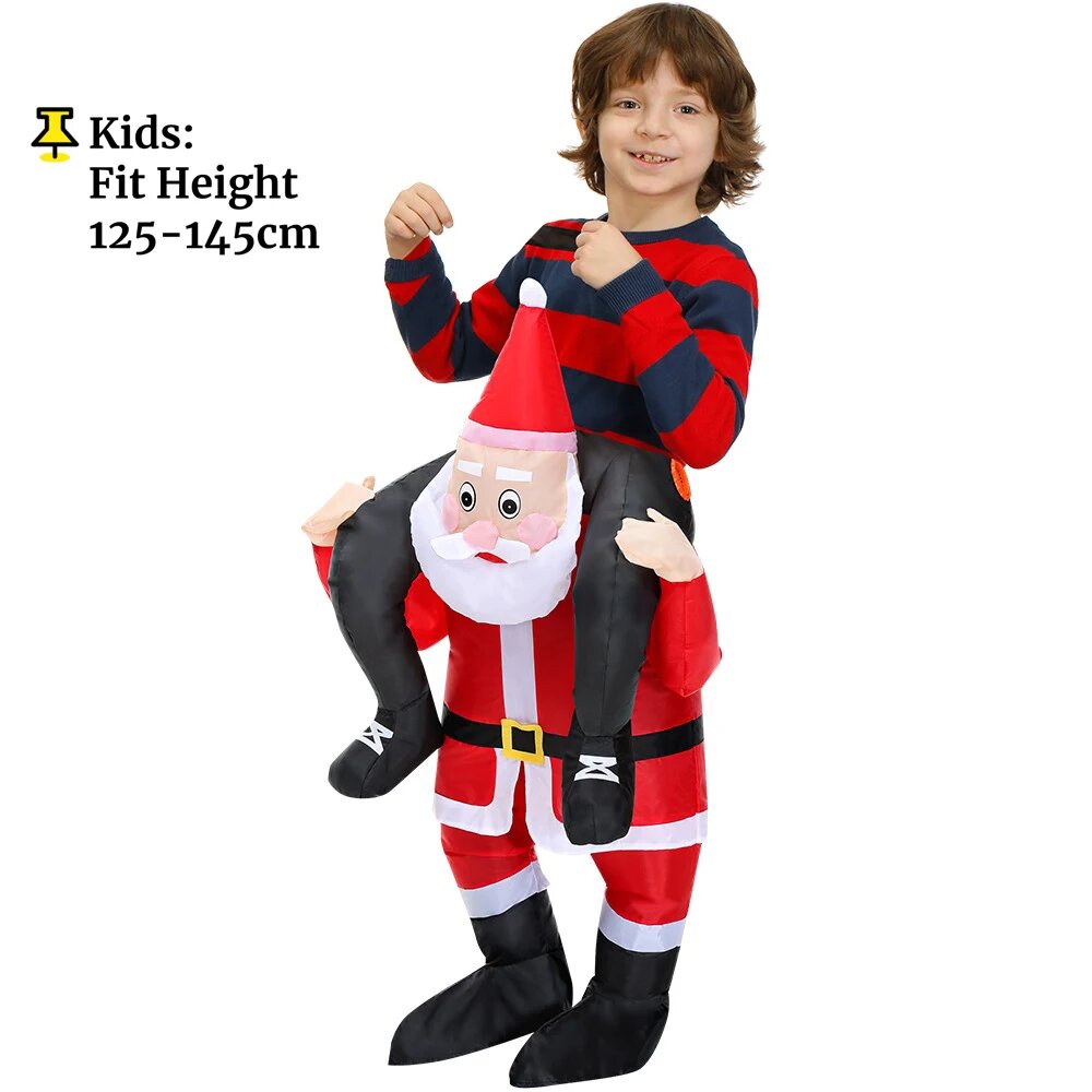 Надувной костюм Санта-Клауса Carry Me Piggyback для взрослых Fit Height 125-145cm