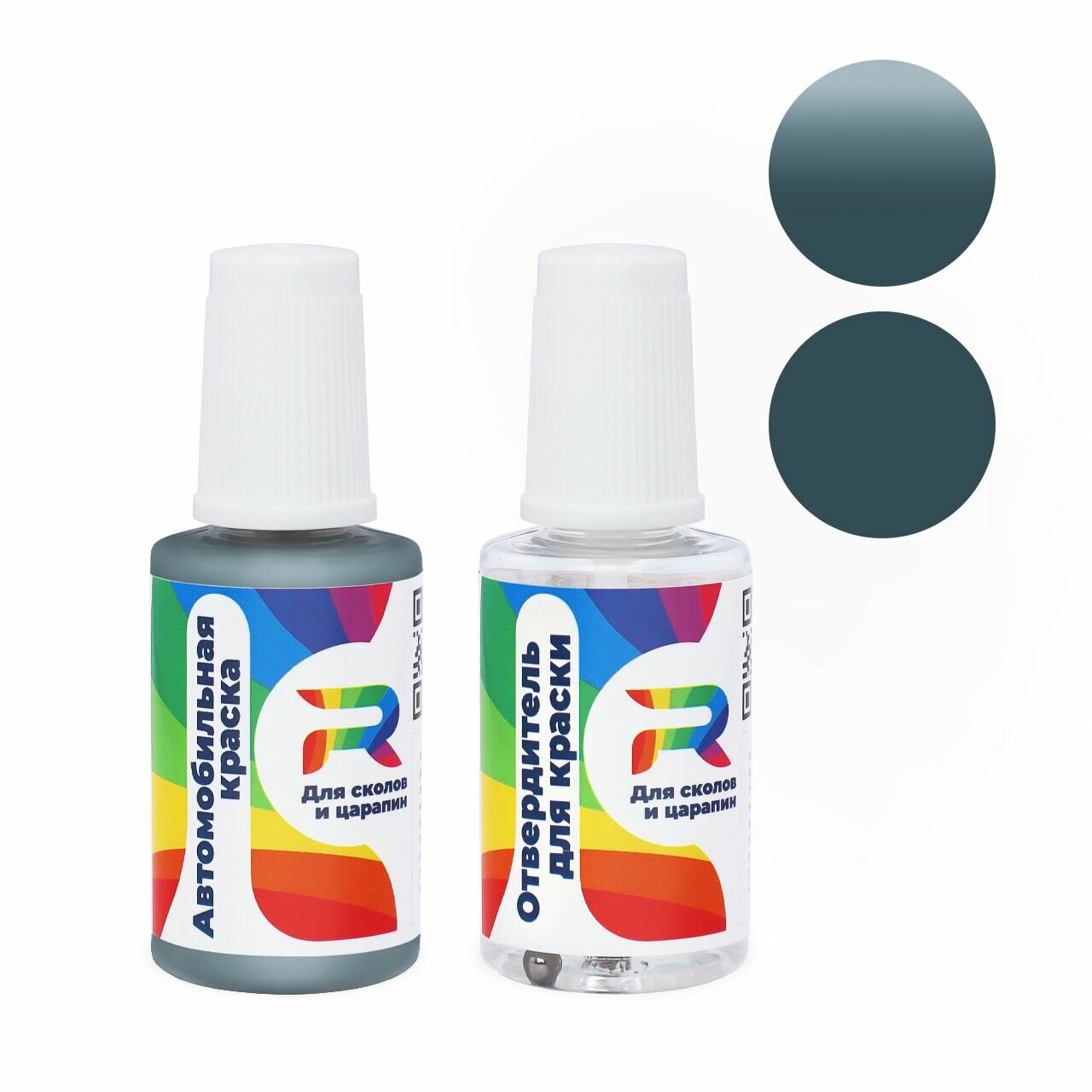 Подкраска для сколов и царапин авто RAL 7031 - Blaugrau (Акриловая краска, Солид, Сине-серый) с кисточкой
