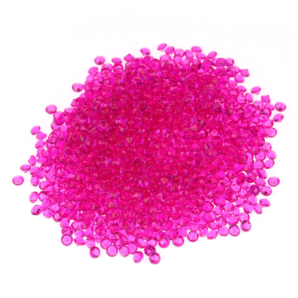Розово-красные свадебные конфетти 3 мм, прозрачные пластиковые бриллианты, блестящие драгоценные камни, 5000 шт, украшения для вечеринок