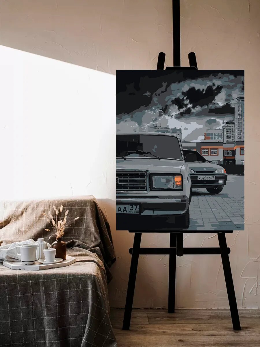 Картина по номерам ВАЗ-2107 Лада Ваз-2114 Четырка Жигули