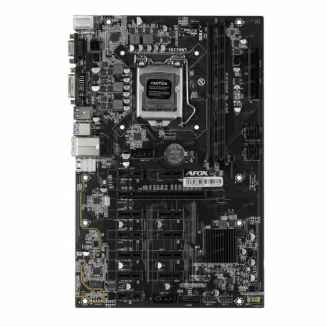 Материнская плата AFOX AFB250-BTC12EX RTL (AFB250-BTC12EX RTL) - LGA 1151, Intel B250, 2хDDR4, 1хPCI-Ex16