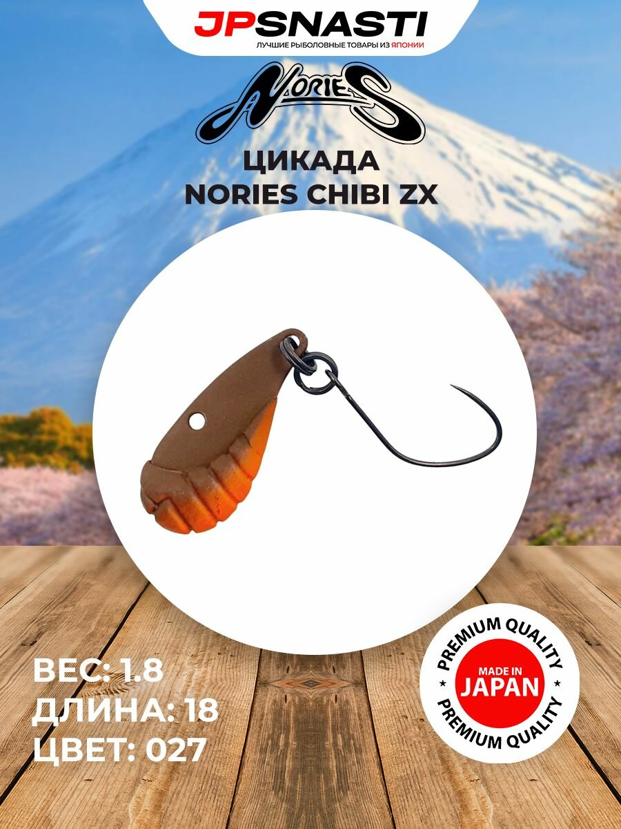 Цикада для ловли форели Nories Chibi ZX, 1.8 г, 027 / новинка 2025 / Форелевые приманки