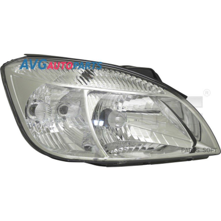 Фара электрорегулировка+корректор хром. отражатель 05-11 правая TYC от официального дистрибьютора, AVG, артикул 327601410